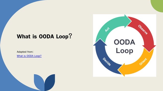 วงจร OODA: การเรียนรู้และการปรับตัวของบุคคลและองค์กร OODA Loop: The ...
