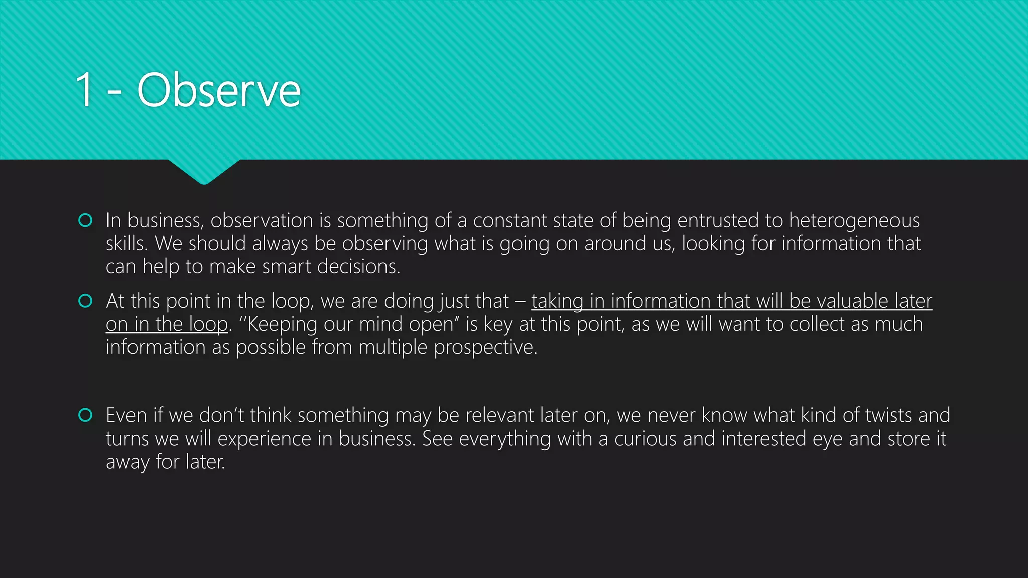Ooda Loop Smart Decision Process Model Ppt