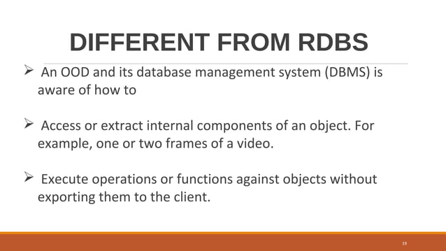 Object Oriented Database Management System | PPT