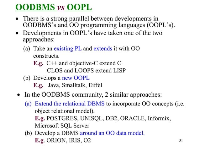 Oodbms Concepts National University Of Singapore Pdf