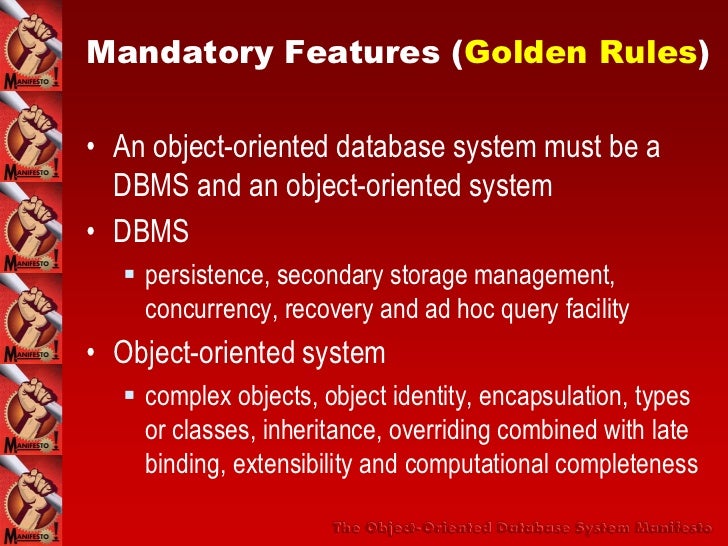 The Object Oriented Database System Manifesto