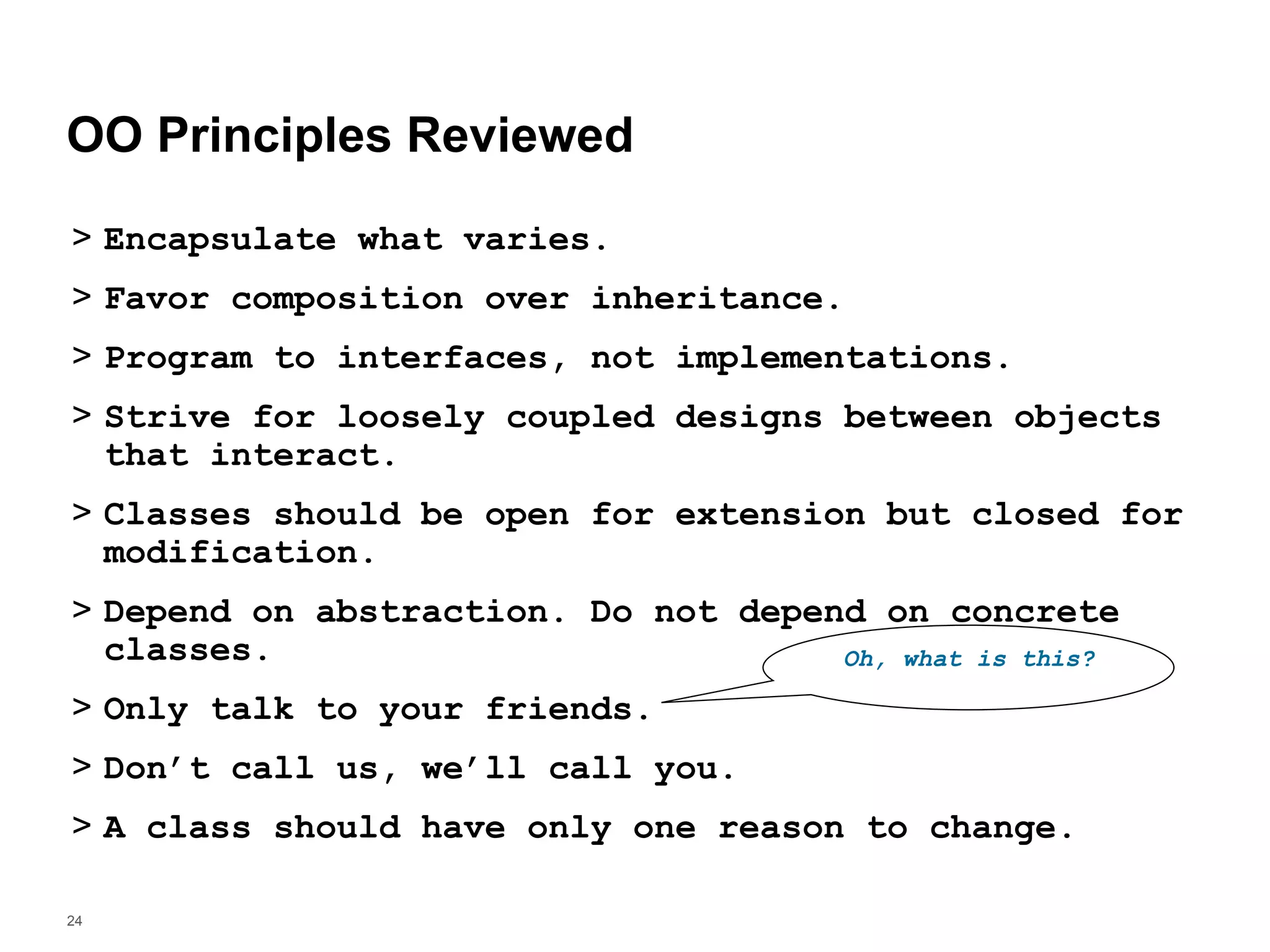 Object-oriented design principles | PDF | Programming Languages | Computing