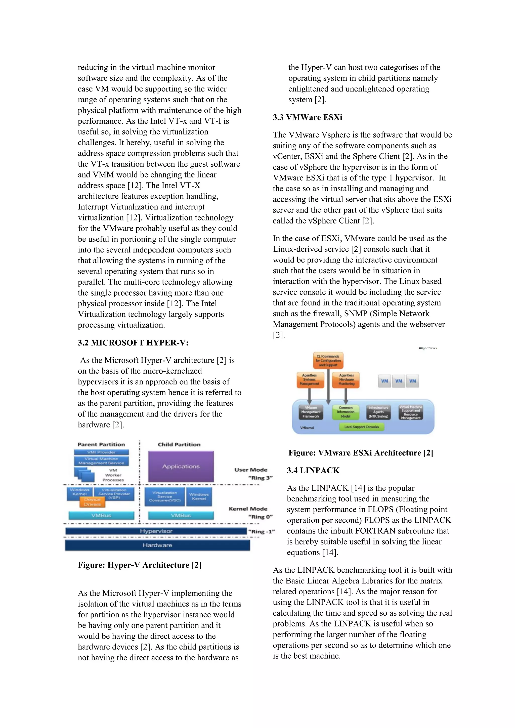 Processor Virtualization Comparison VMWare ESXi vs Microsoft Hyper-V | PDF