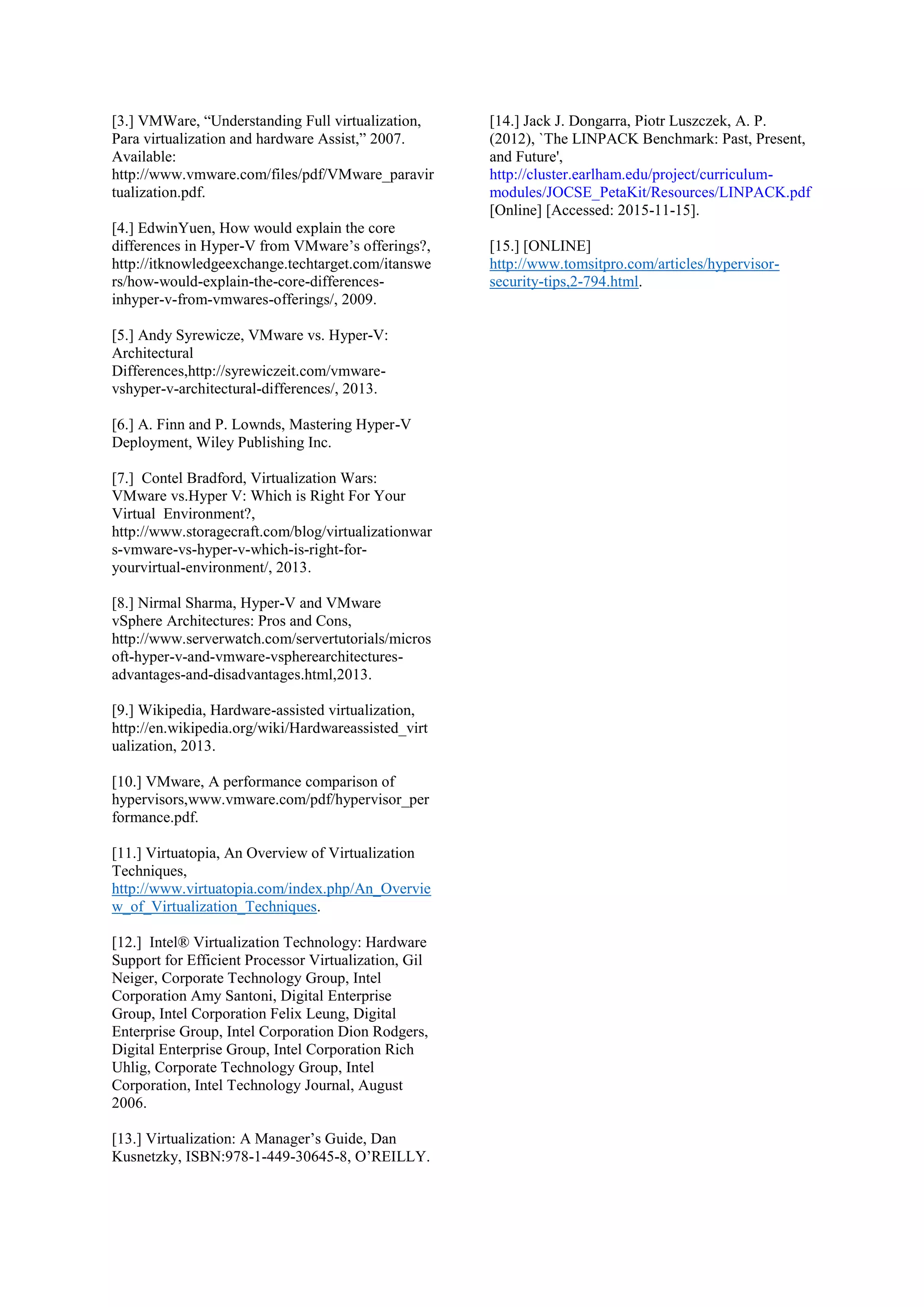 Processor Virtualization Comparison VMWare ESXi vs Microsoft Hyper-V | PDF