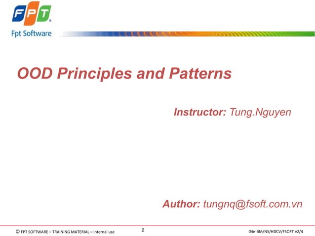 OOD Principles and Patterns | PDF | Computing | Technology & Computing