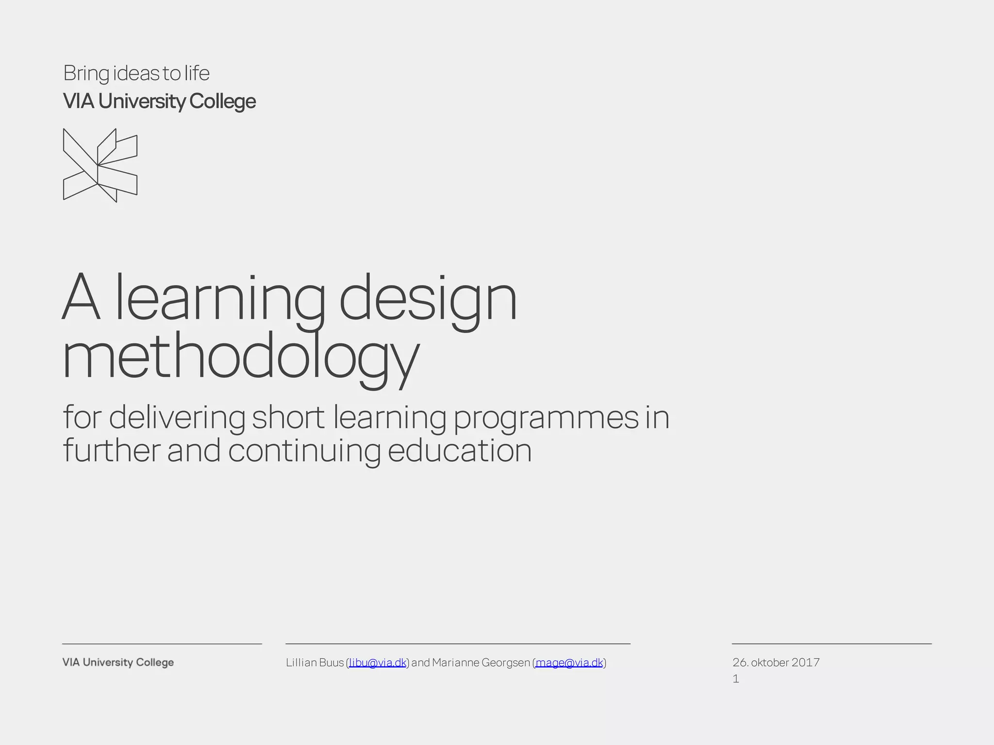 A learning design methodology (OOFHEC2017) | PPT