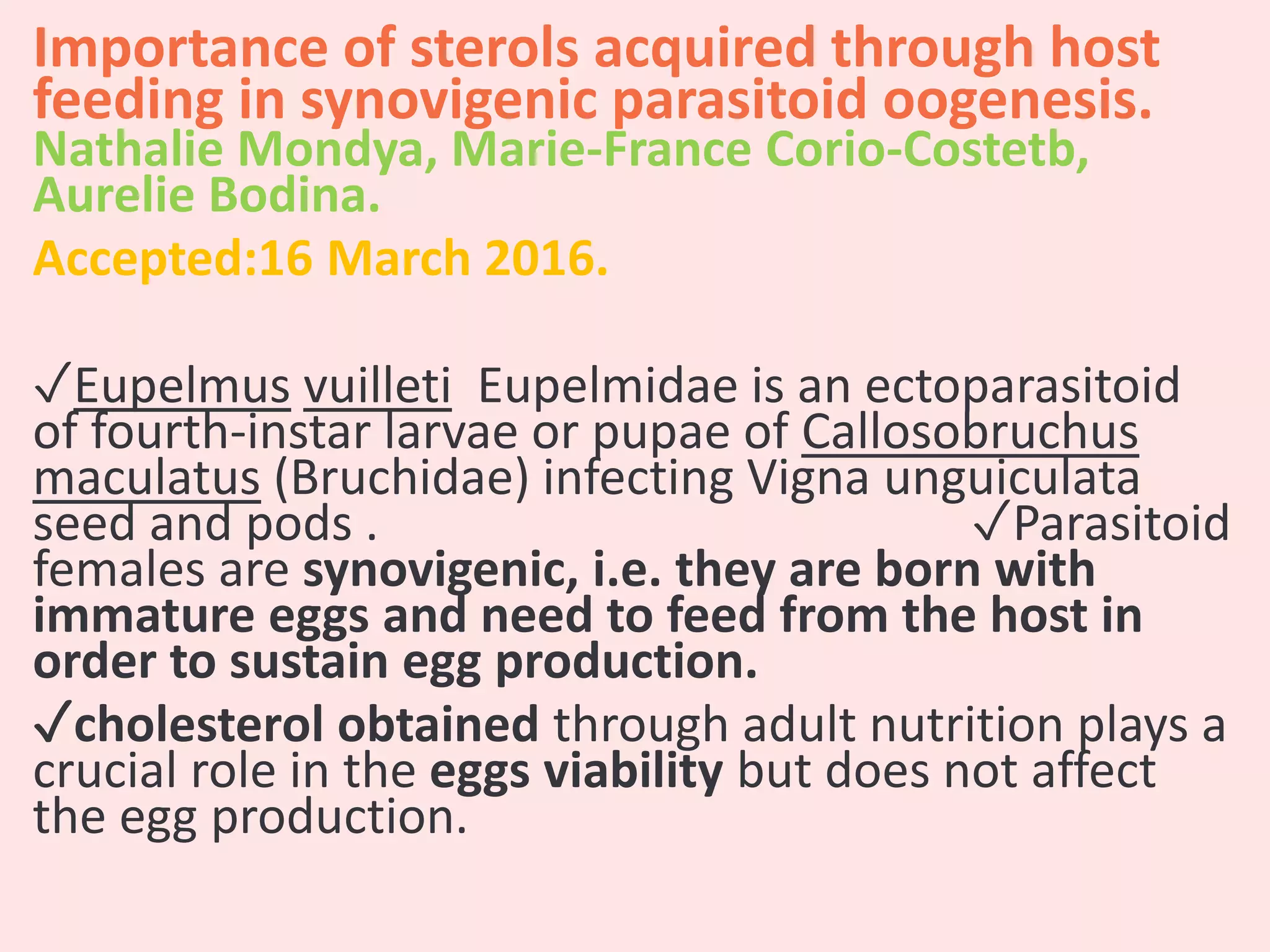 Oogenesis in Insects, Histology, Types of Ovarioles & Nourishment.pptx