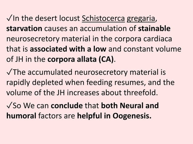 Oogenesis in Insects, Histology, Types of Ovarioles & Nourishment.pptx ...
