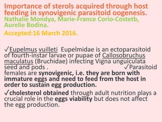 Oogenesis in Insects, Histology, Types of Ovarioles & Nourishment.pptx
