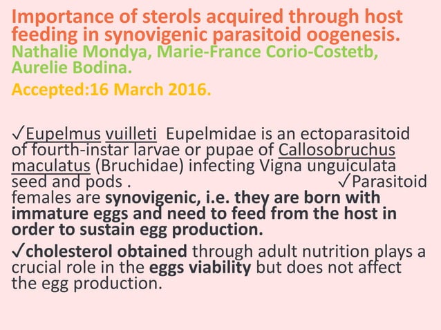 Oogenesis in Insects, Histology, Types of Ovarioles & Nourishment.pptx ...