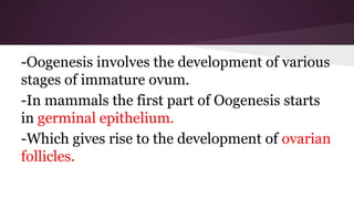 Oogenesis short introduction | PDF | Infertility | Reproductive Health