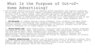 OUT OF HOME ADVERTISMENT AND IT'S TYPES. | PPTX