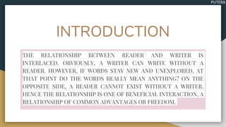 The role of_reader_and_writer_of_texts | PPTX