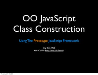 Oo java script class construction | PPT