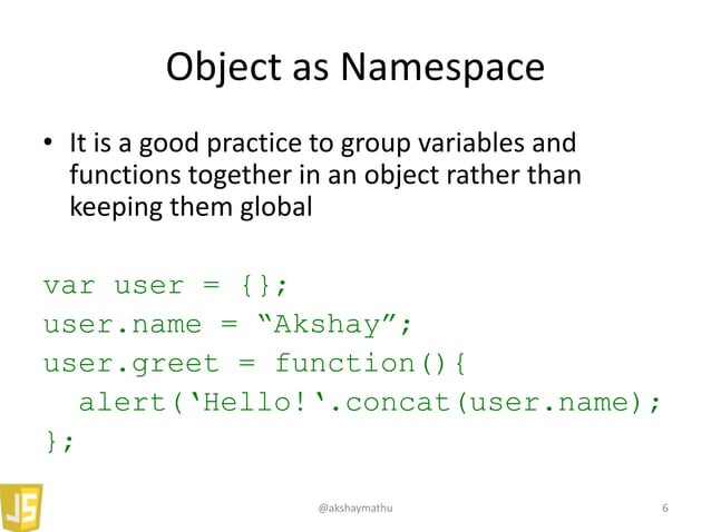 Object Oriented Programing In Javascript Ppt