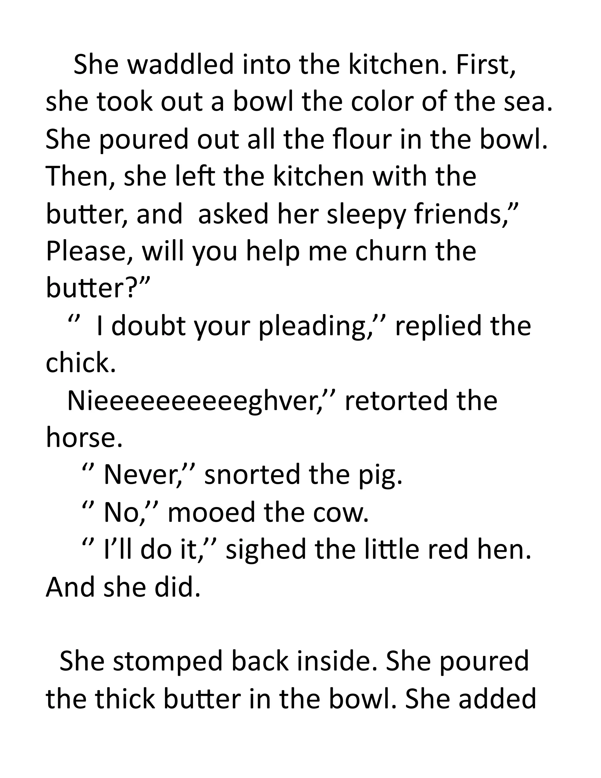 Ookthe little red hen and the well baked bread | PDF