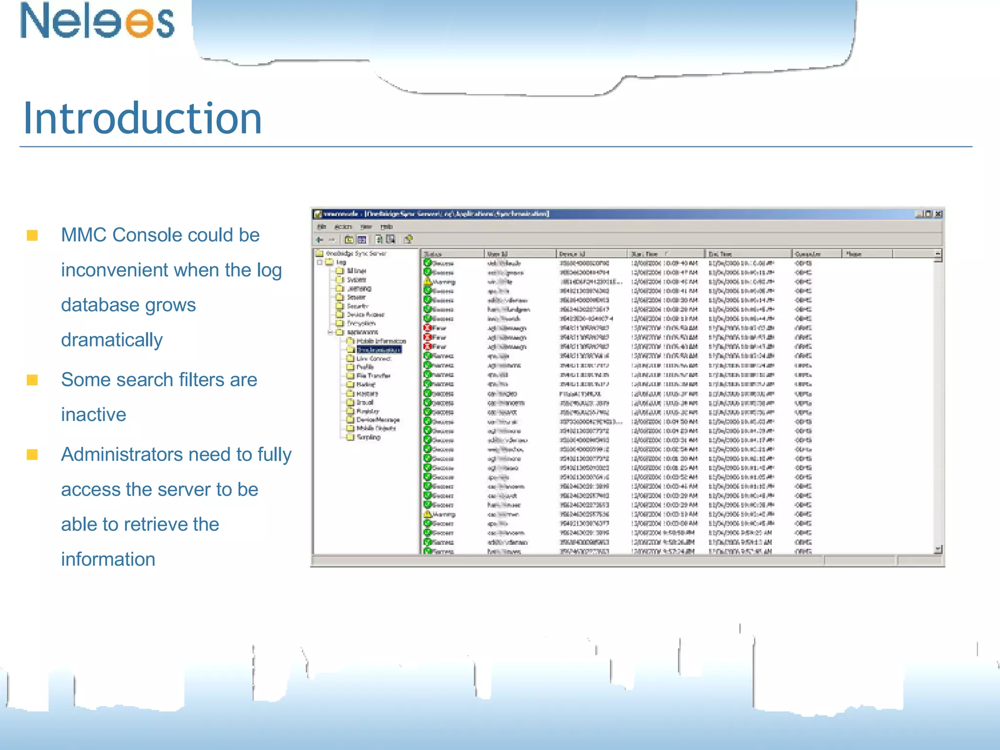 OneBridge Online Log Viewer (OOLV2) | PPS | Databases | Computer Software and Applications