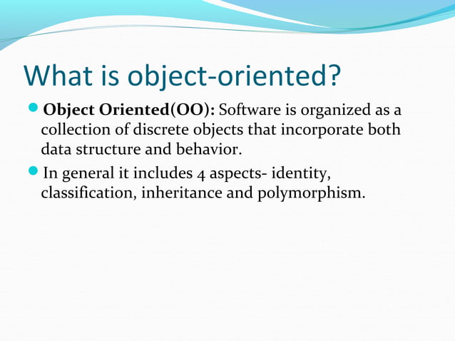 Oomd unit1 | PPT | Programming Languages | Computing