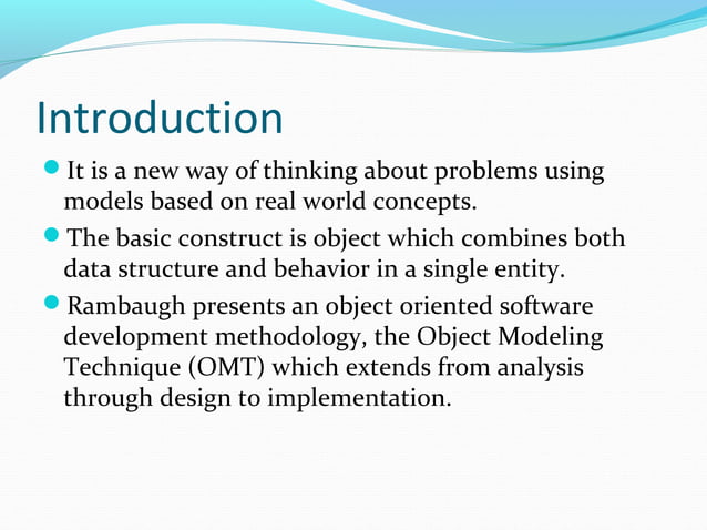 Oomd unit1 | PPT | Programming Languages | Computing
