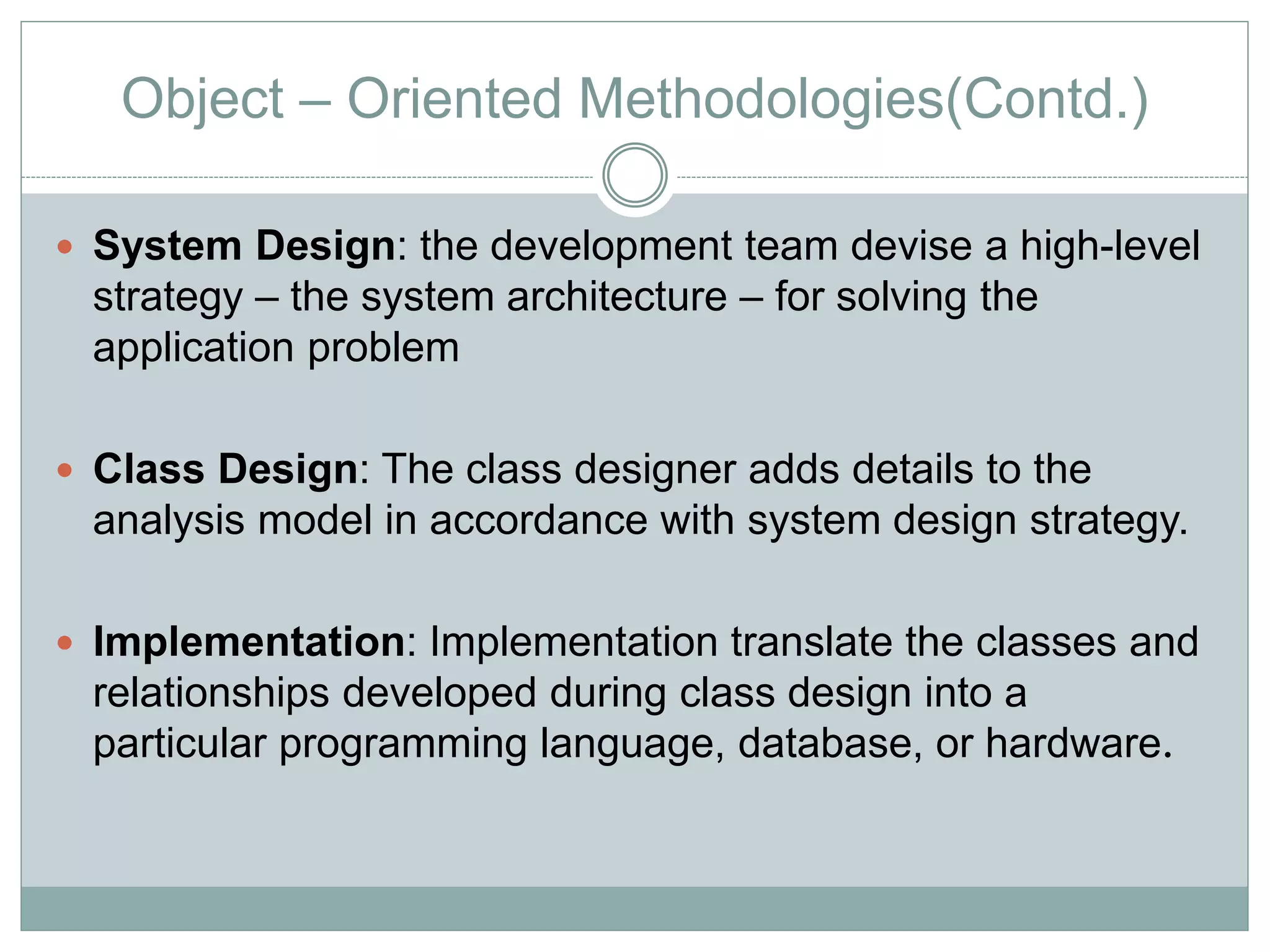 Object Oriented Approach For Software Development Ppt