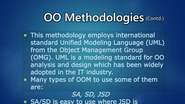 Oo methodology | PPTX | Programming Languages | Computing