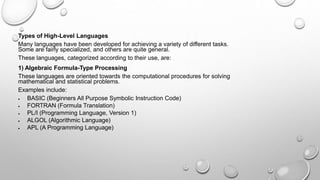 computer language with full detail | PPTX