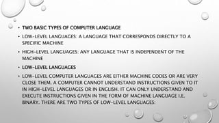 computer language with full detail | PPTX