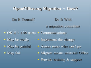 OpenOffice.org Migration - Why & How? | PPT