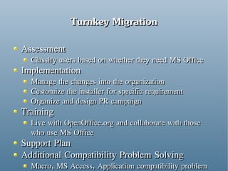OpenOffice.org Migration - Why & How? | PPT