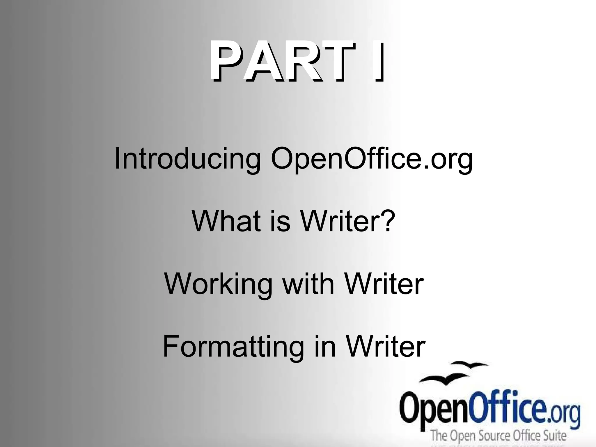 OpenOffice.org Writer: The Basics | PPT