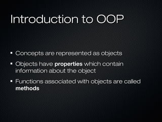 Introduction to OOP with PHP | PPT