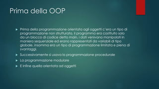 Programmazione ad oggetti | PPTX