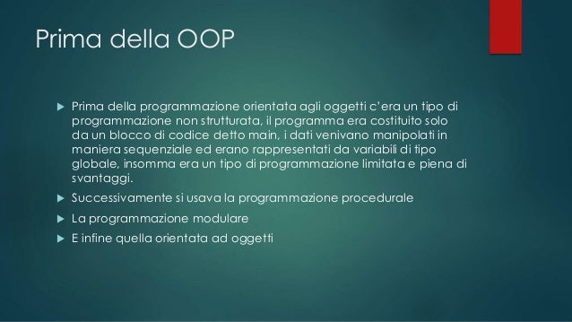 Programmazione Ad Oggetti
