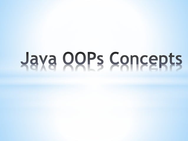Java Object Oriented Programming | PPT