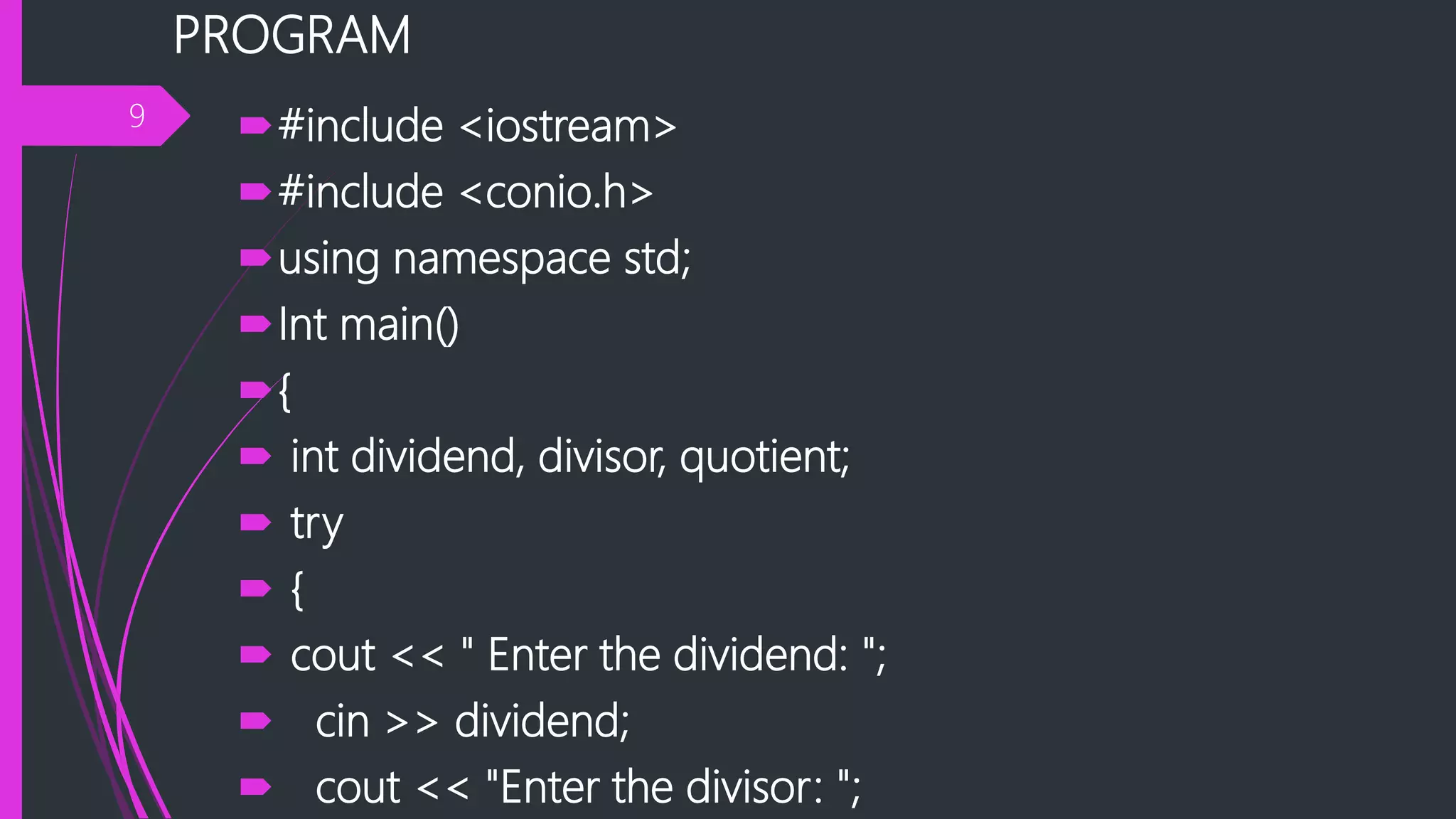 Exception handling in c++ | PPTX | Programming Languages | Computing