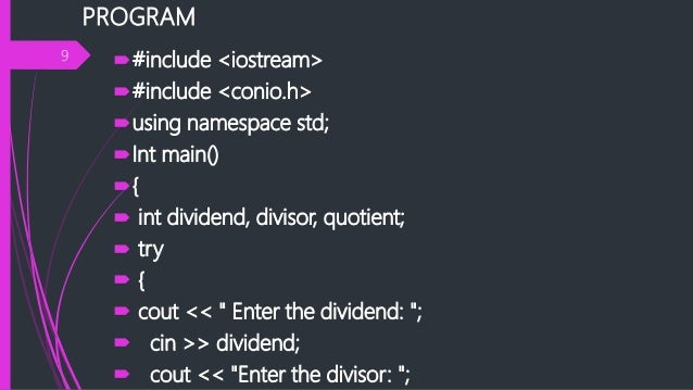 Exception handling in c++