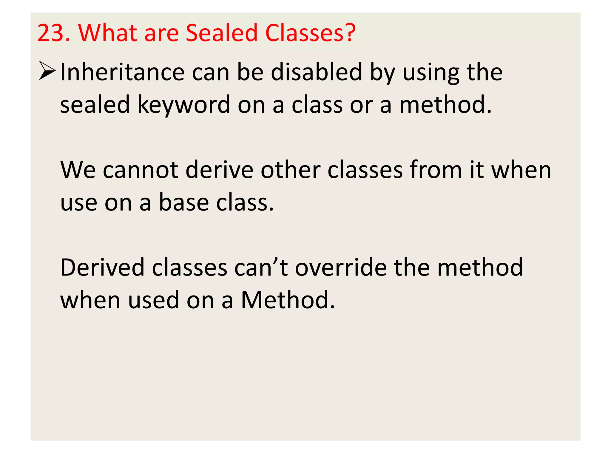 OOP interview questions & answers. | PPTX | Programming Languages | Computing