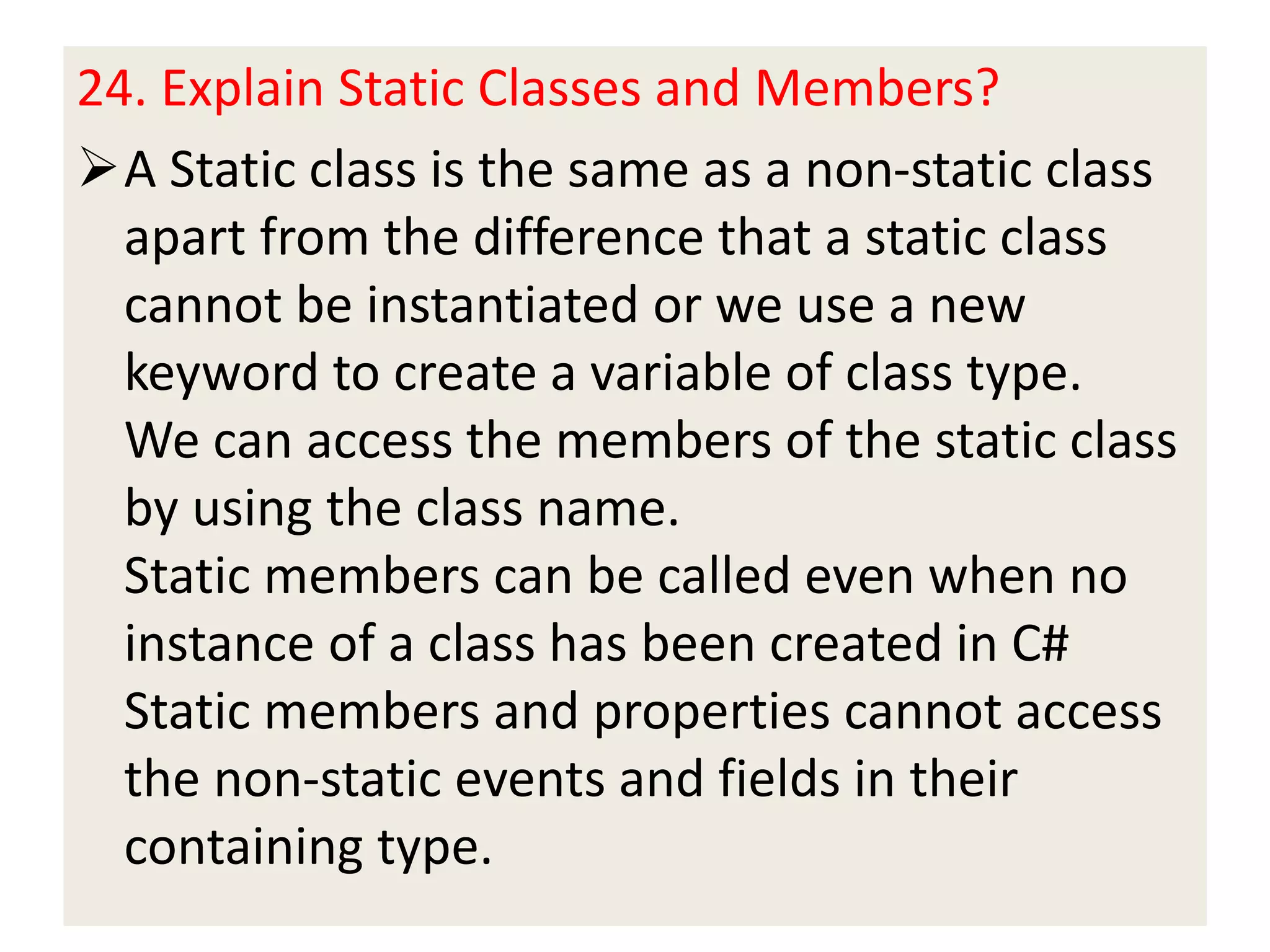 OOP interview questions & answers. | PPTX | Programming Languages | Computing