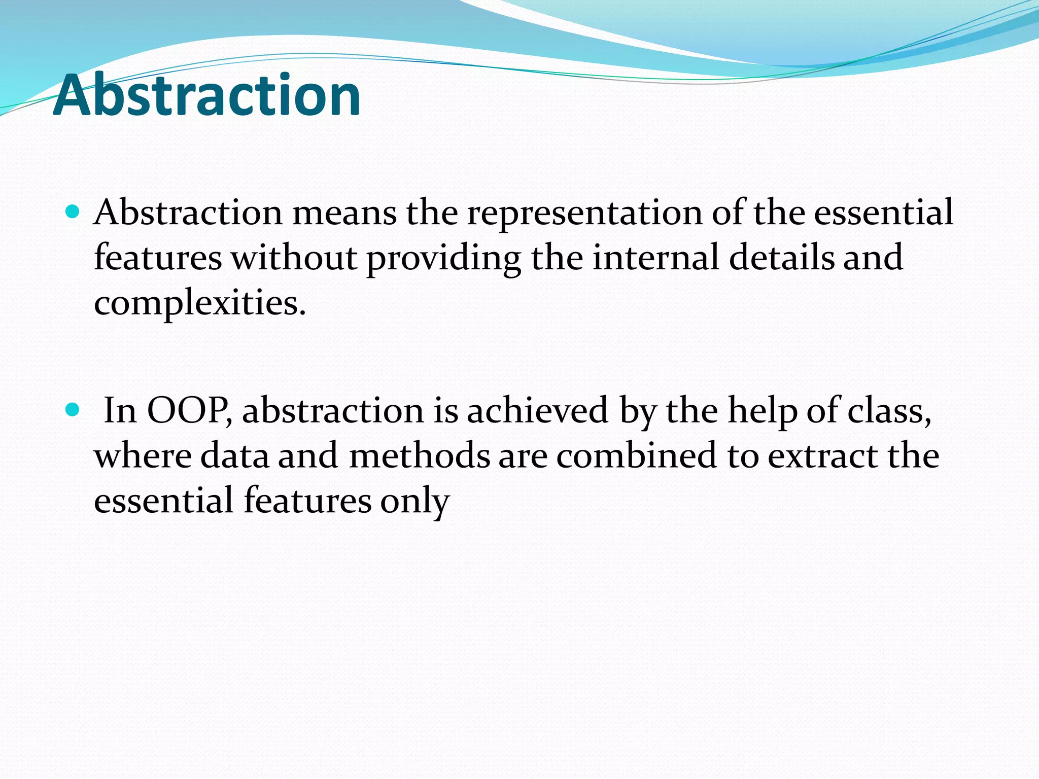 Object Oriented Programming Oop Ppt
