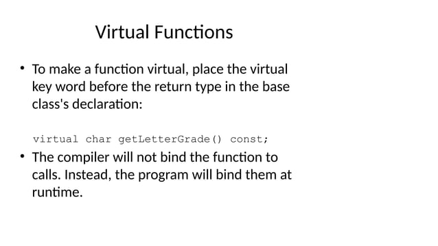 Overview Of Object Oriented Programming Using C Ppt 7761