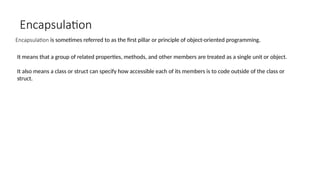 Object Oriented Programming_C#_4pillar_pptx | PPTX