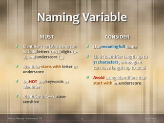 #OOP_D_ITS - 3rd - Migration From C To C++ | PPTX | Programming Languages | Computing