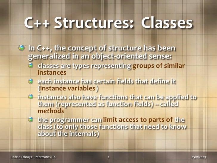#OOP_D_ITS - 4th - C++ Oop And Class Structure
