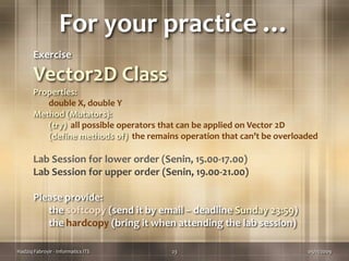 #OOP_D_ITS - 5th - C++ Oop Operator Overloading | PPT
