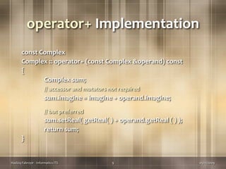 #OOP_D_ITS - 5th - C++ Oop Operator Overloading | PPT