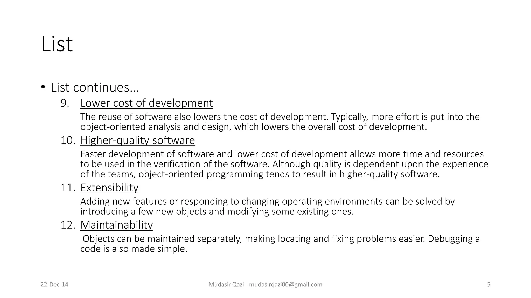 OOP - Benefits and advantages of OOP | PPTX OOP - Benefits and advantages of OOP | PPTX