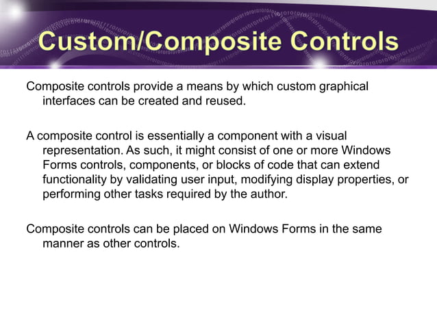 Advanced VB: Object Oriented Programming - Controls | PPT