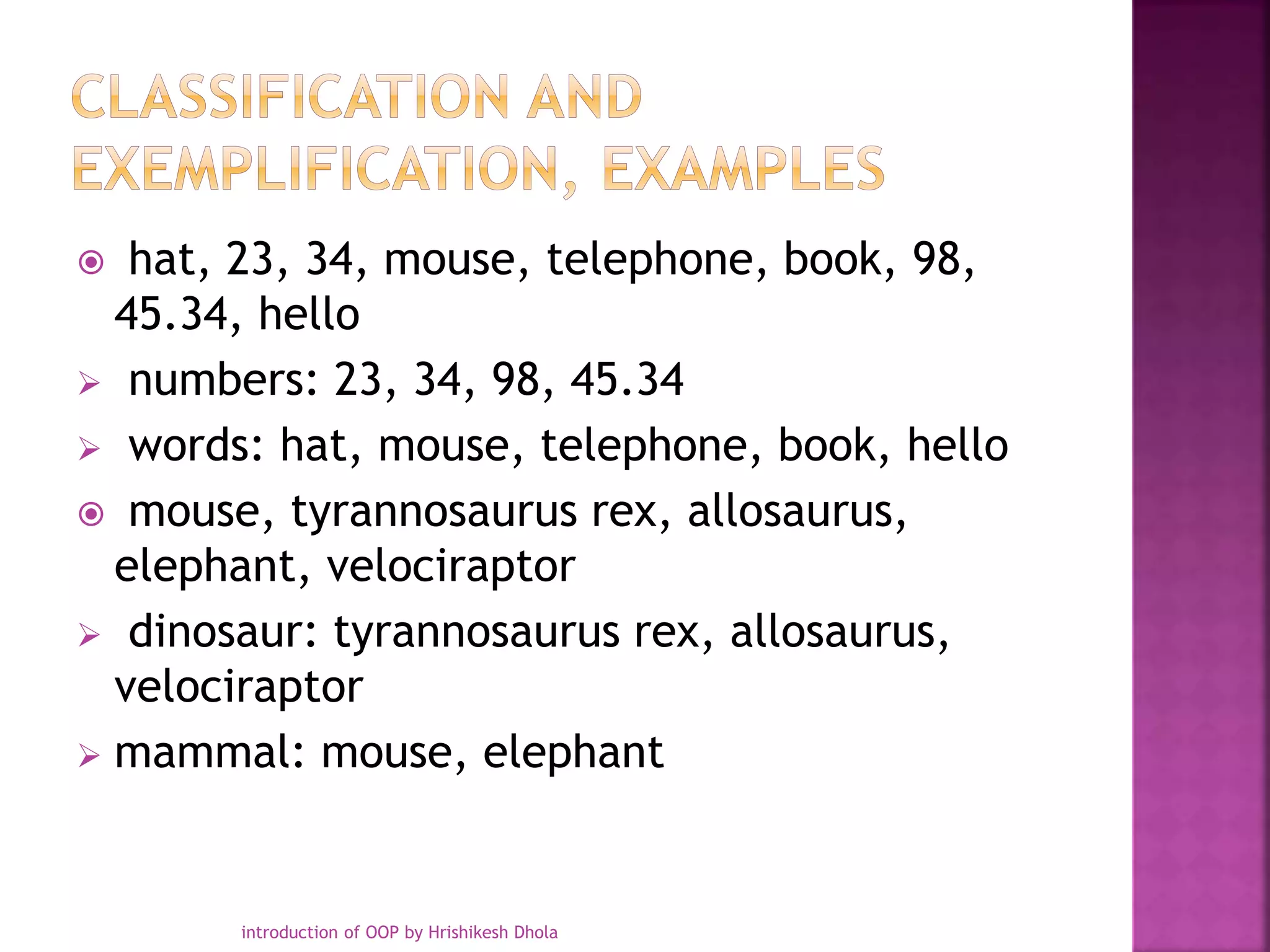 OOP by hrishikesh dhola | PPT