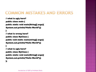 OOP by hrishikesh dhola | PPT