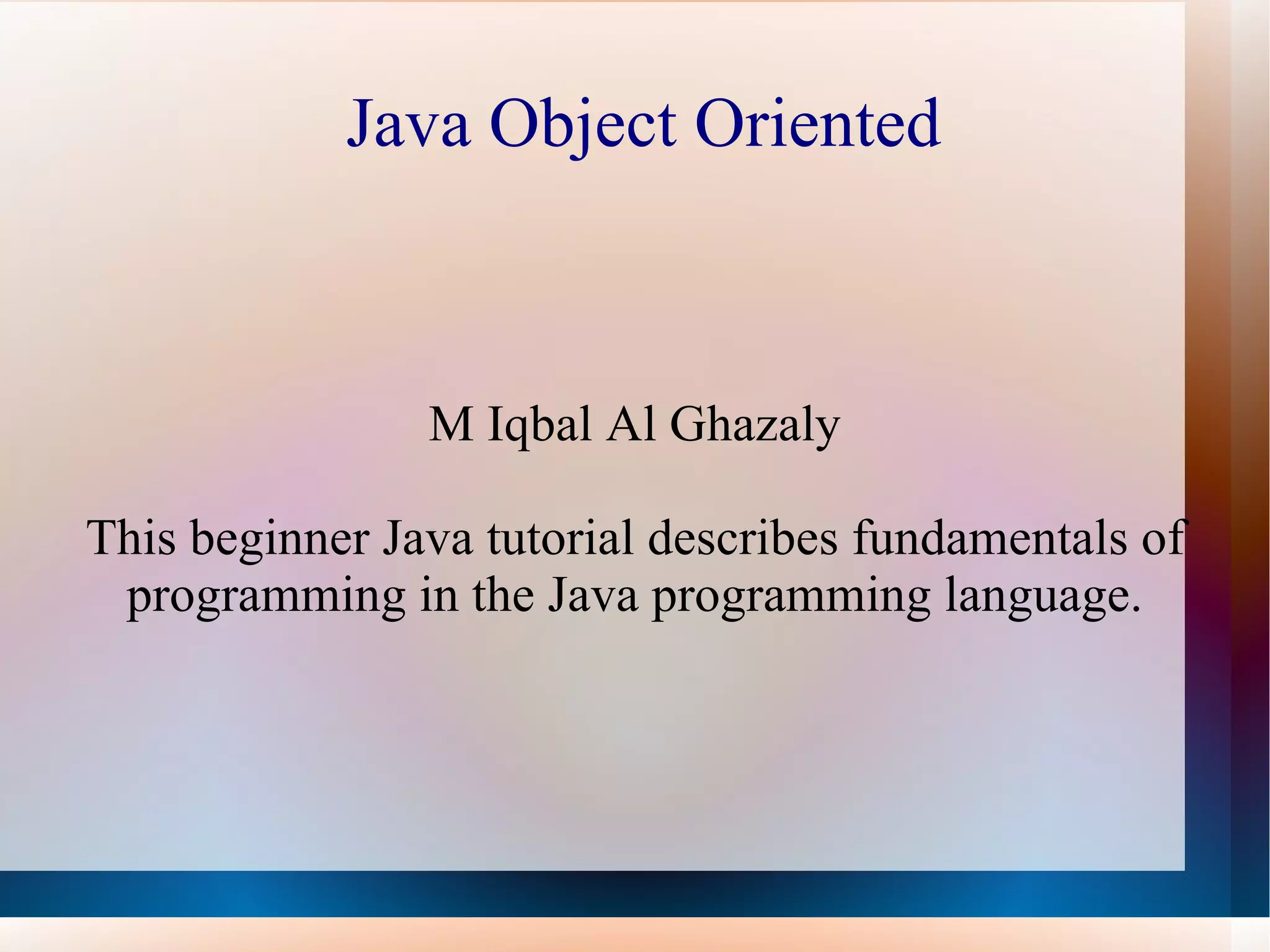 OOP java | PPT